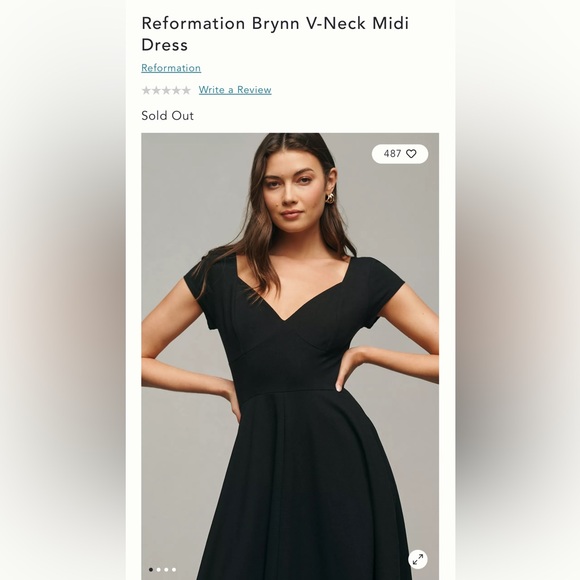 Reformation | Dresses | Reformation Brynn Vneck Midi Dress | Poshmark